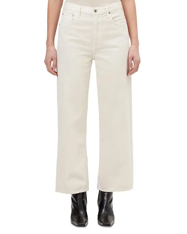 AGOLDE Ren High-rise Wide-leg Ankle Jeans - Brown Rice