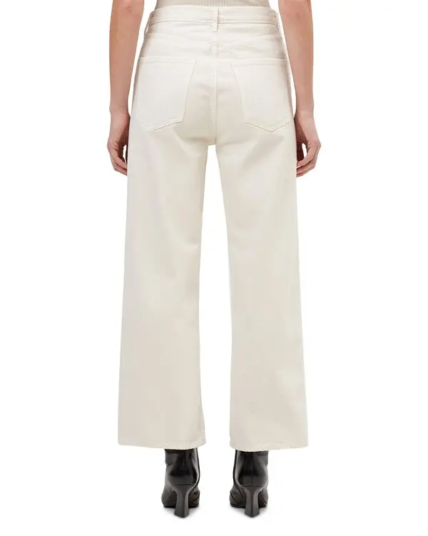 AGOLDE Ren High-rise Wide-leg Ankle Jeans - Brown Rice
