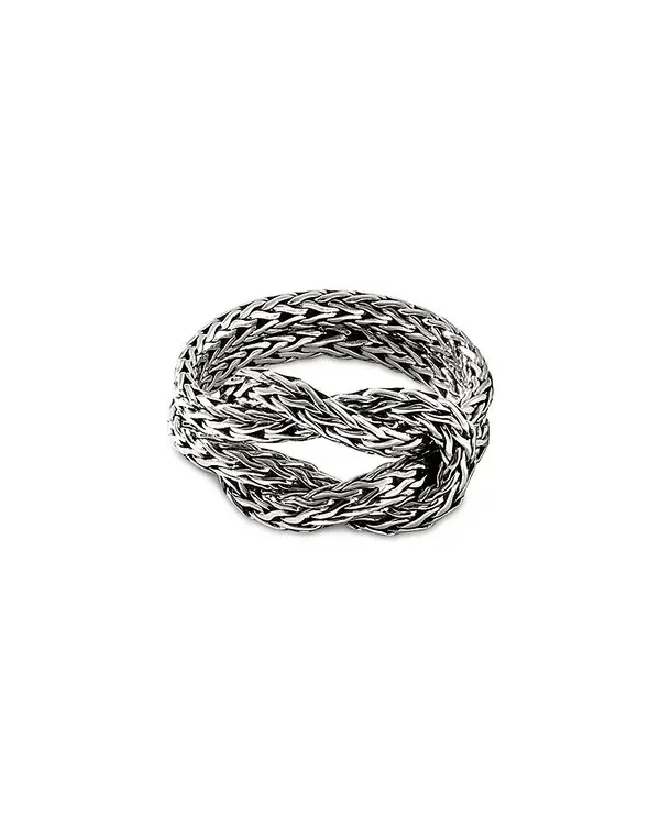 John Hardy Sterling Love Knot Weave Ring - Silver