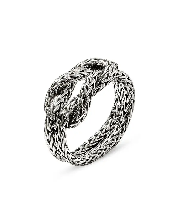 John Hardy Sterling Love Knot Weave Ring