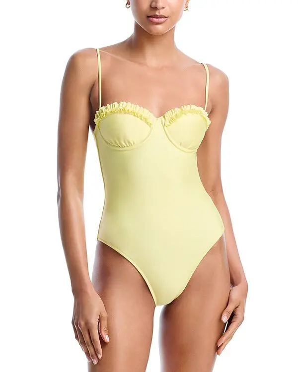 Solid & Striped Carmen One Piece Swimsuit - Custard
