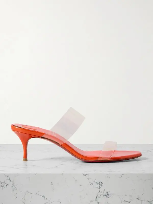 CHRISTIAN LOUBOUTIN Just Nothing' 55 Pvc Mules - Orange