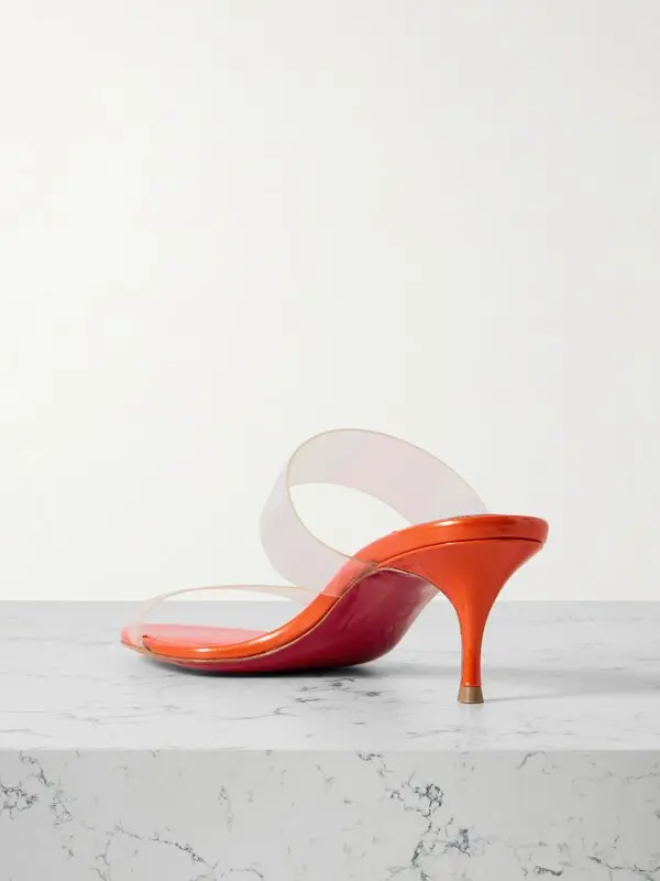 CHRISTIAN LOUBOUTIN Just Nothing' 55 Pvc Mules - Orange