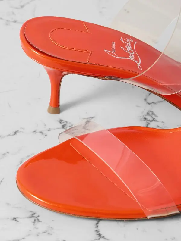 CHRISTIAN LOUBOUTIN Just Nothing' 55 Pvc Mules - Orange