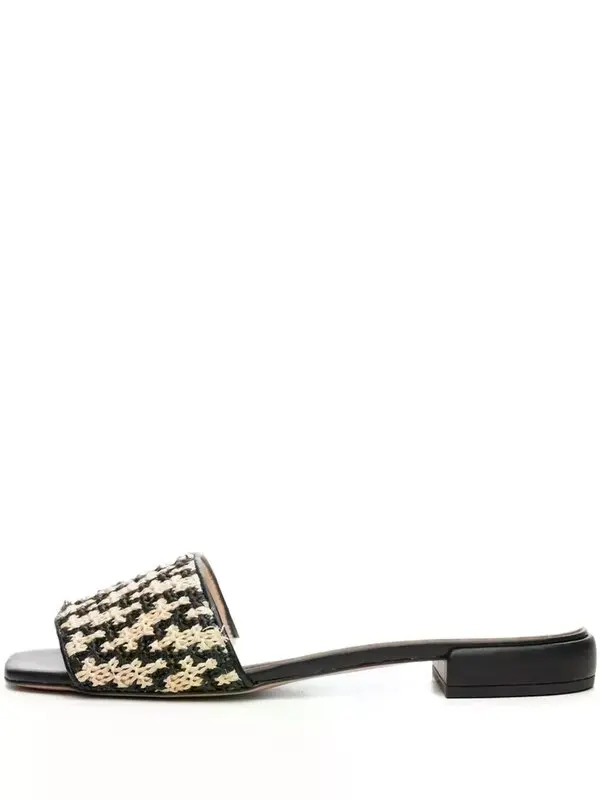 POCHE PARIS Woven Flat Sandals - Neutrals
