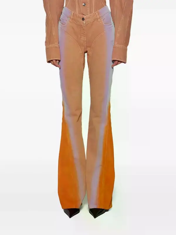 MUGLER Gradient-effect Flared Jeans
