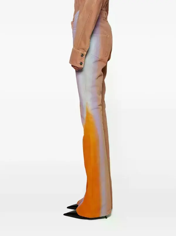 MUGLER Gradient-effect Flared Jeans