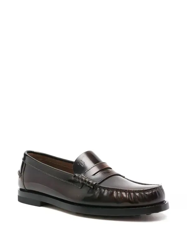 TOD'S Brushed-leather Loafers