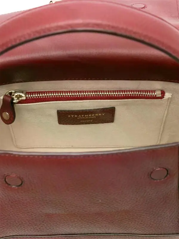 Strathberry Nano Mosaic Top-handle Bag - Red