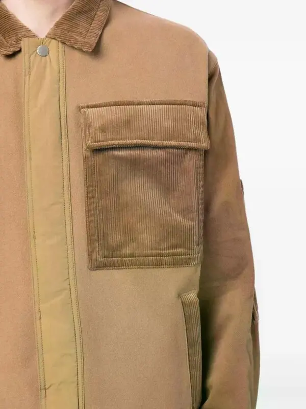 Emporio Armani Corduroy-panelled Cotton Jacket