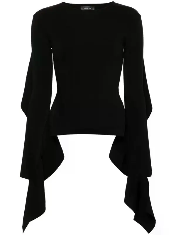 MUGLER Asymmetric Knitted Top