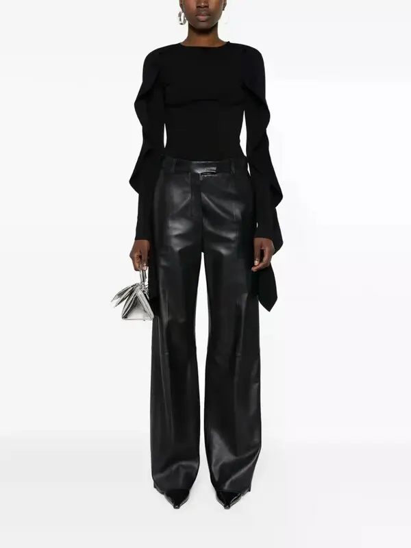 MUGLER Asymmetric Knitted Top