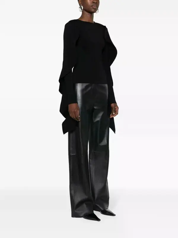MUGLER Asymmetric Knitted Top