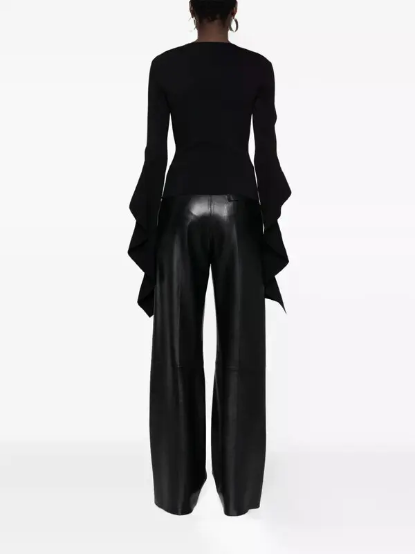 MUGLER Asymmetric Knitted Top