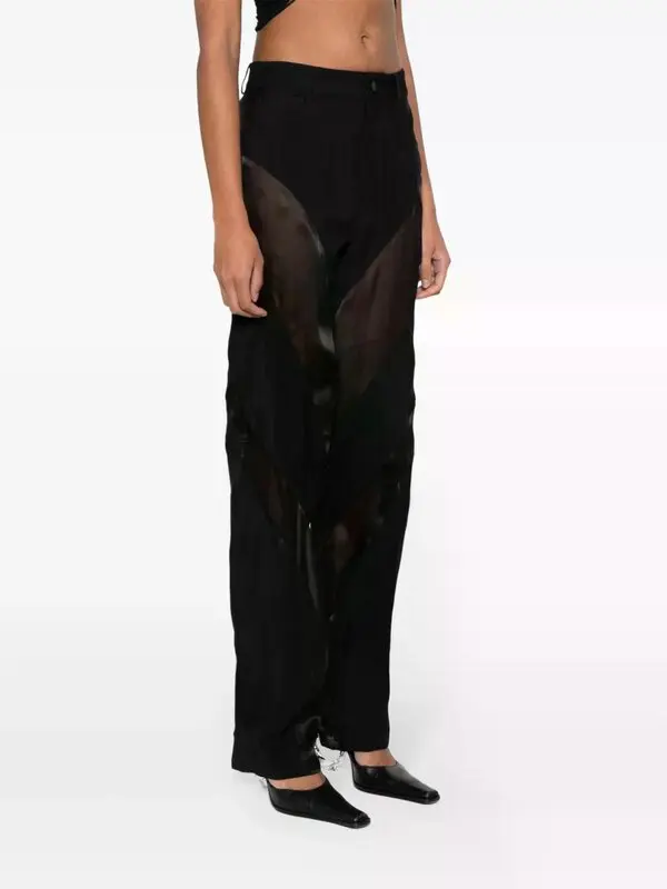 MUGLER Silk-panelled Trousers