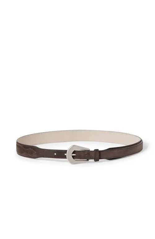 Brunello Cucinelli Suede Belt - Rust Brown