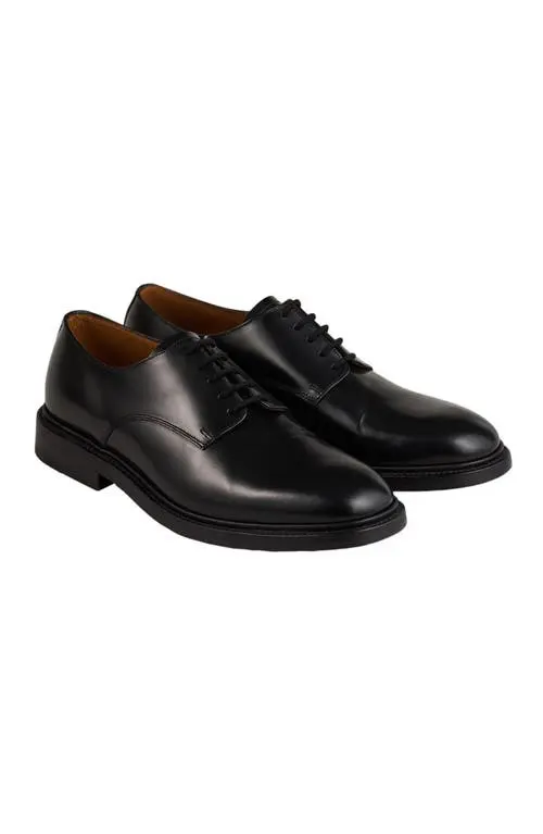 Sandro Glazed Leather Derbies