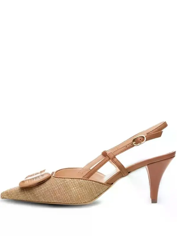 POCHE PARIS Pointed-toe Slingback Pumps