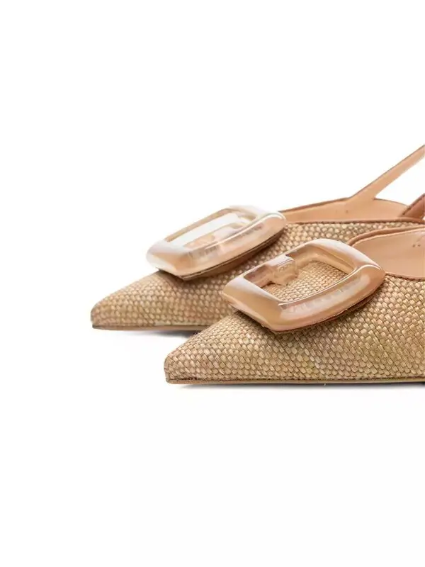 POCHE PARIS Pointed-toe Slingback Pumps
