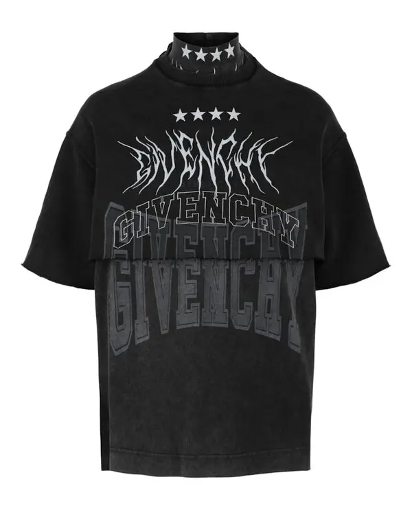 Givenchy Layered Graphic T-shirt With Balaclava