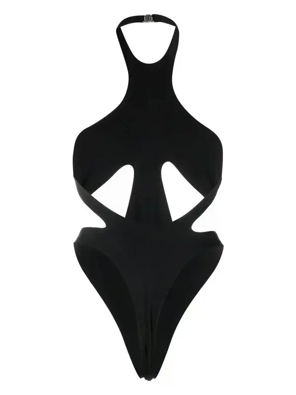 MUGLER Halterneck Cut-out Swimsuit