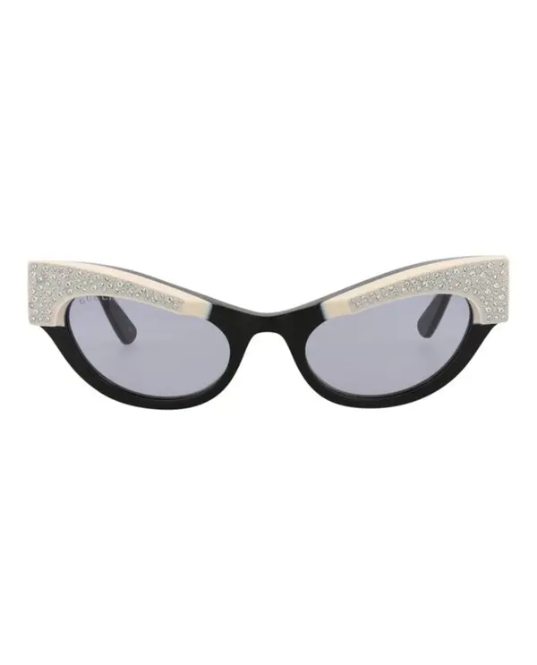 Gucci Acetate Cat Eye Sunglasses - Black Black Violet (gg1167s/30012958/001)