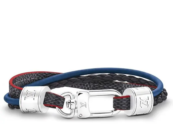 LOUIS VUITTON Treble Bracelet Damier - Graphite/navy/oxford Blue