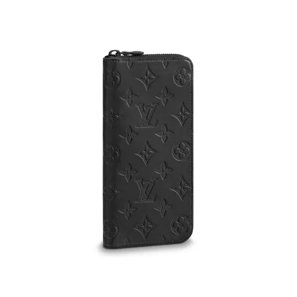 LOUIS VUITTON Zippy Wallet Verticle Monogram Shadow - Black