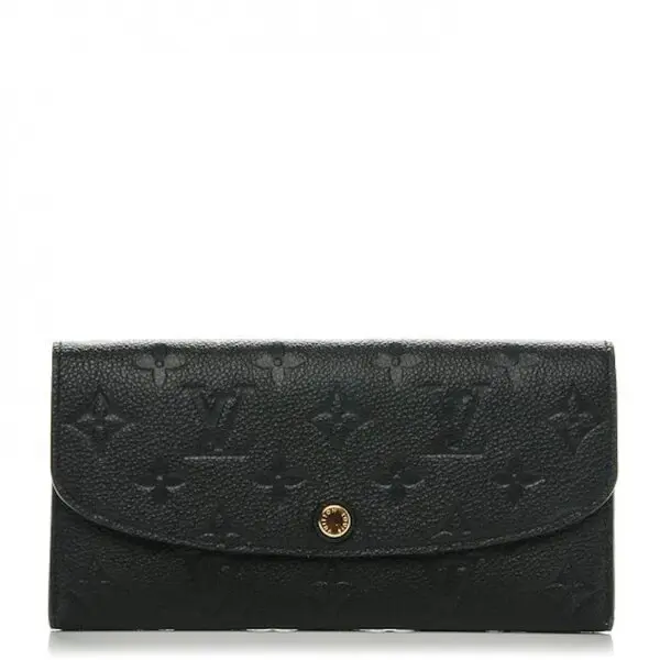 LOUIS VUITTON Wallet Emilie Monogram Empreinte Noir Black - Multicolor