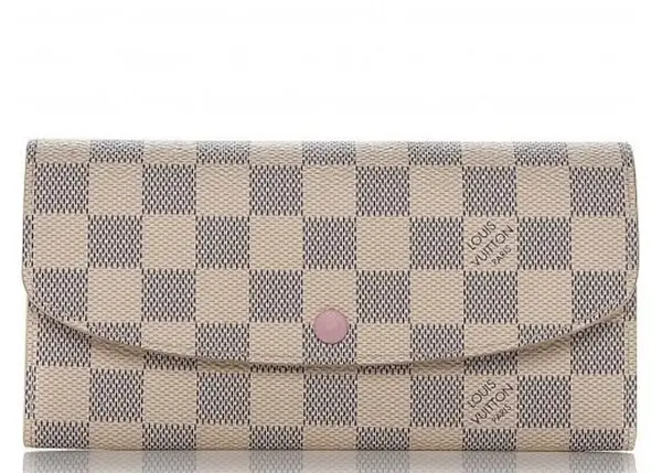 LOUIS VUITTON Wallet Emilie Damier Azur Rose Ballerine Interior - Multicolor