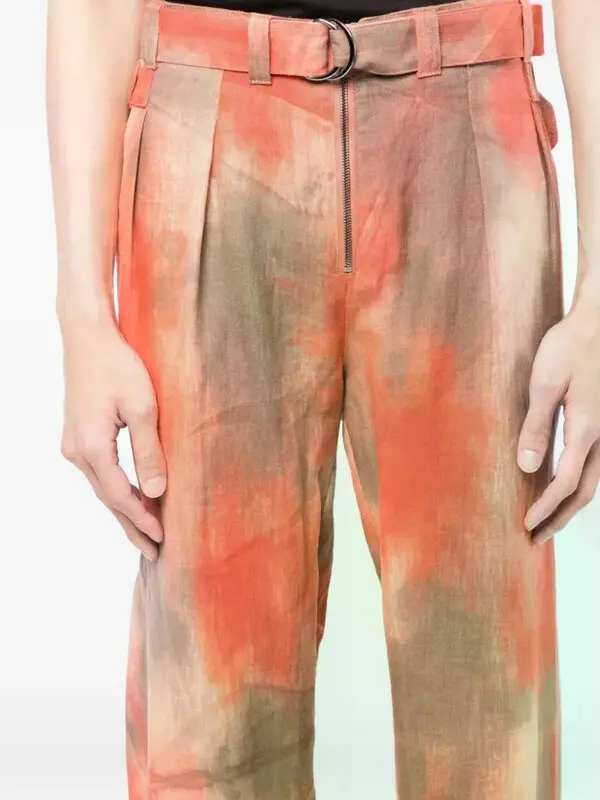 Emporio Armani Pleated Tie-dye Trousers