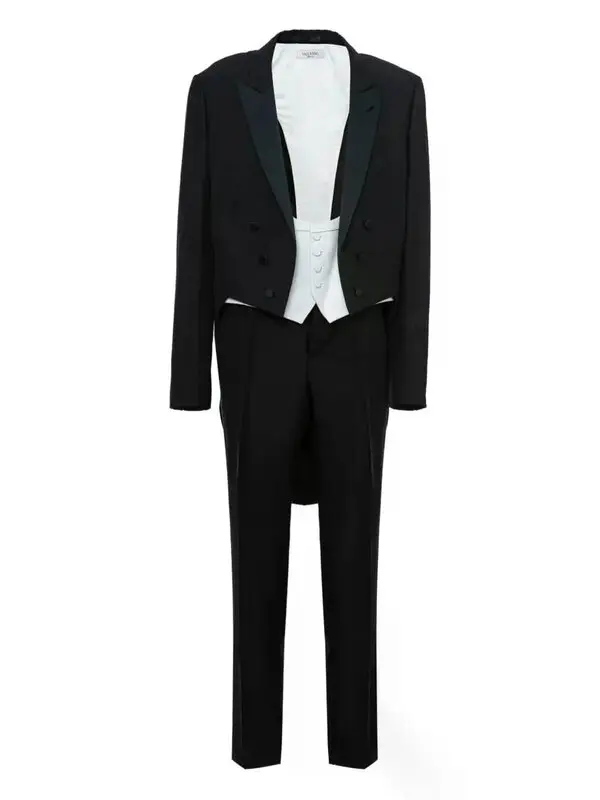 Valentino Garavani Peak-lapel Tailcoat Suit - Black