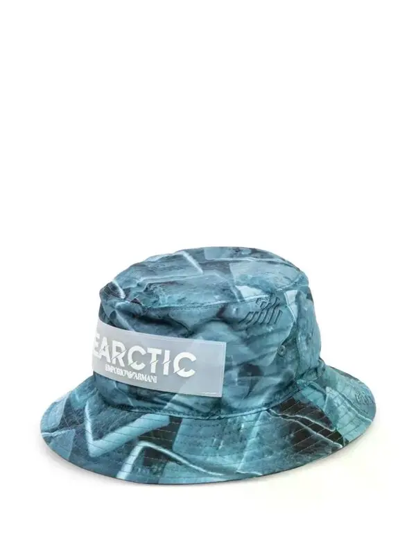 Emporio Armani Arctic-print Bucket Hat - Blue