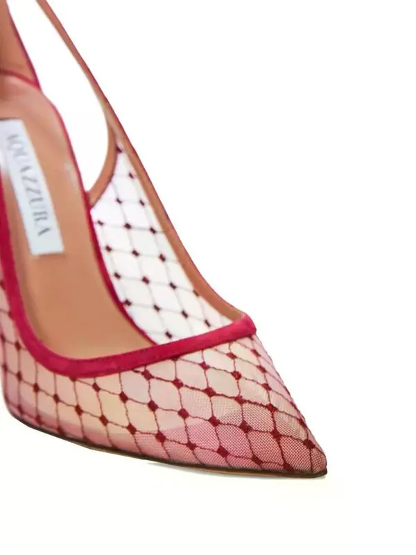 AQUAZZURA Mesh-panelled Stiletto Pumps - Red