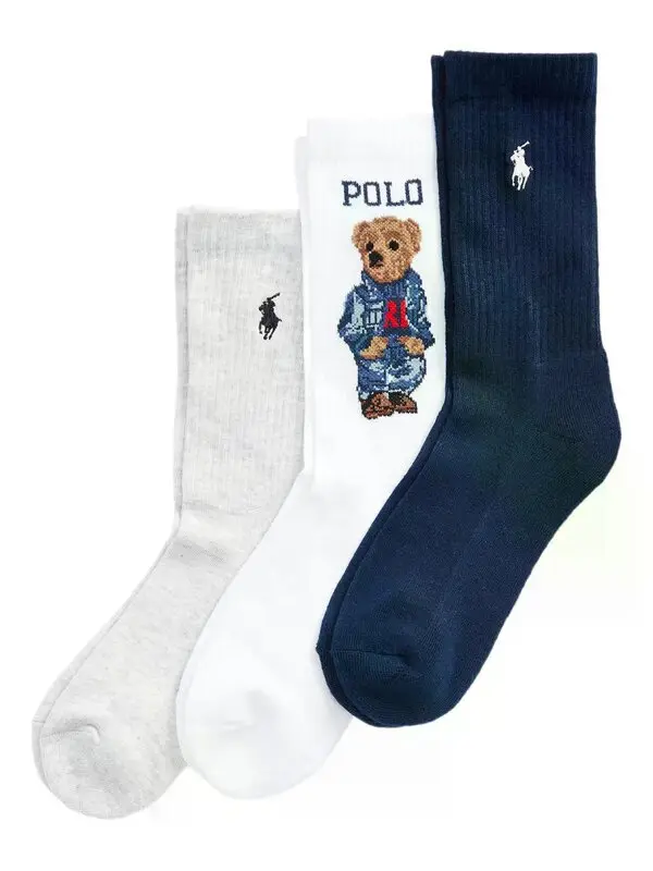 Polo Ralph Lauren Bear-motif Socks - Blue