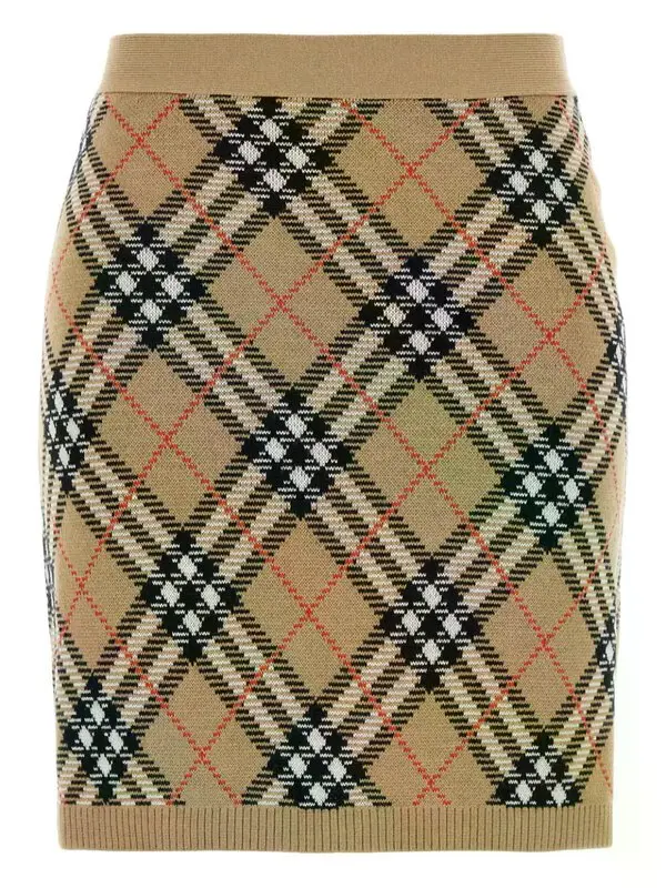 Burberry Embroidered Mini Skirt - Neutrals