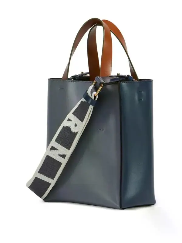 Marni Mini Museo Two-tone Structured Tote Bag - Blue