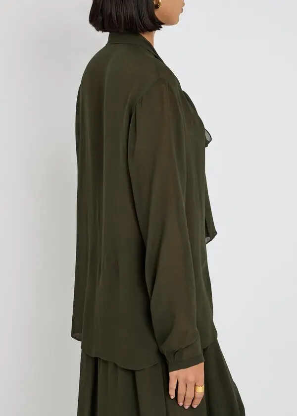 Alaïa Semi-sheer Chiffon Blouse