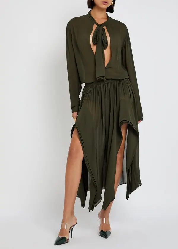 Alaïa Semi-sheer Chiffon Blouse