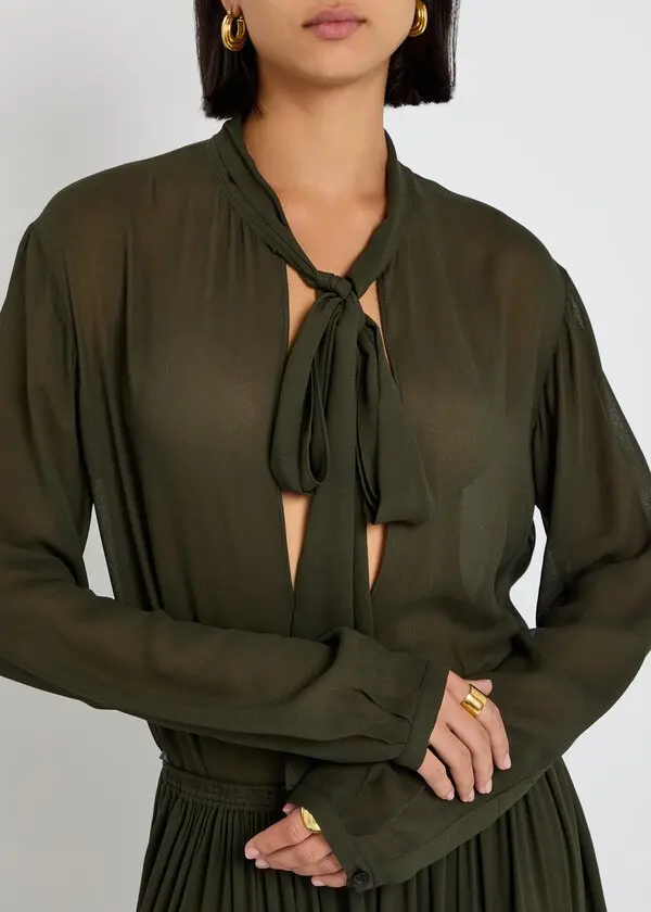 Alaïa Semi-sheer Chiffon Blouse