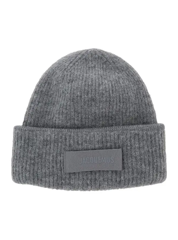 Jacquemus Le Bonnet Gros Grain Beanie - Grey