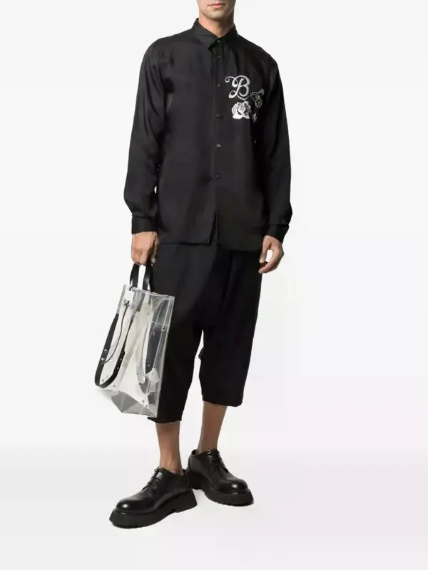 Comme Des Garçons Tiger-embroidered Shirt
