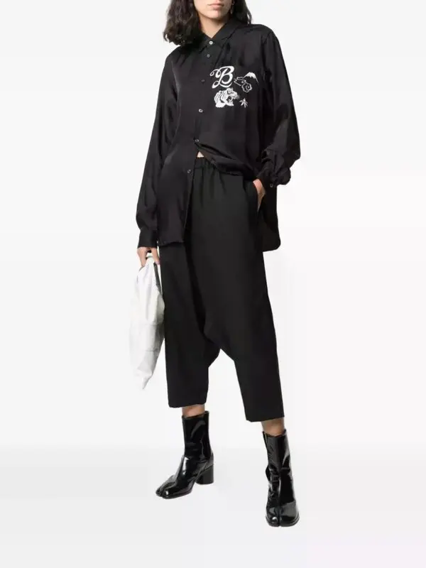 Comme Des Garçons Tiger-embroidered Shirt