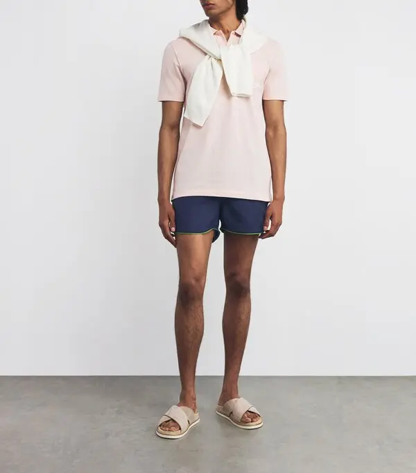 Vilebrequin Linen Maurice Swim Shorts - Navy