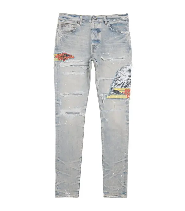Amiri Distressed Cement Thrasher Skinny Jeans
