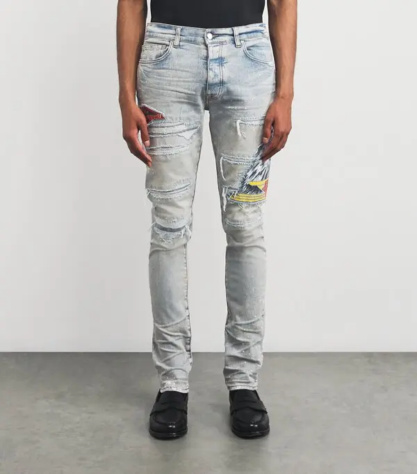 Amiri Distressed Cement Thrasher Skinny Jeans
