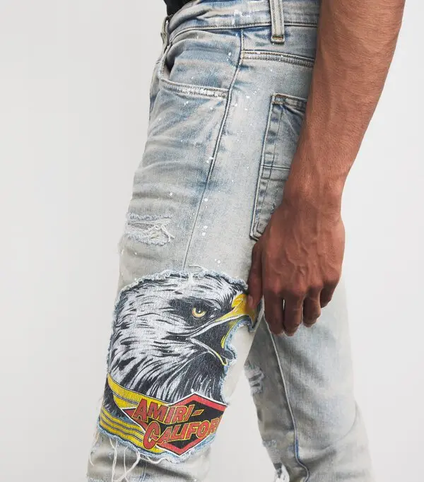 Amiri Distressed Cement Thrasher Skinny Jeans