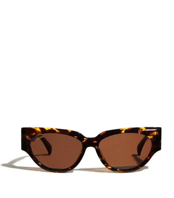 Max Mara Tortoiseshell Oval Sunglasses - Brown