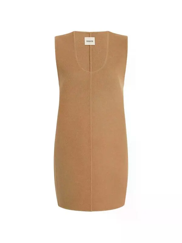 Khaite Sleeveless Wool Dress - Neutrals