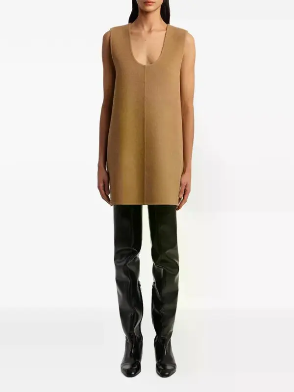 Khaite Sleeveless Wool Dress - Neutrals